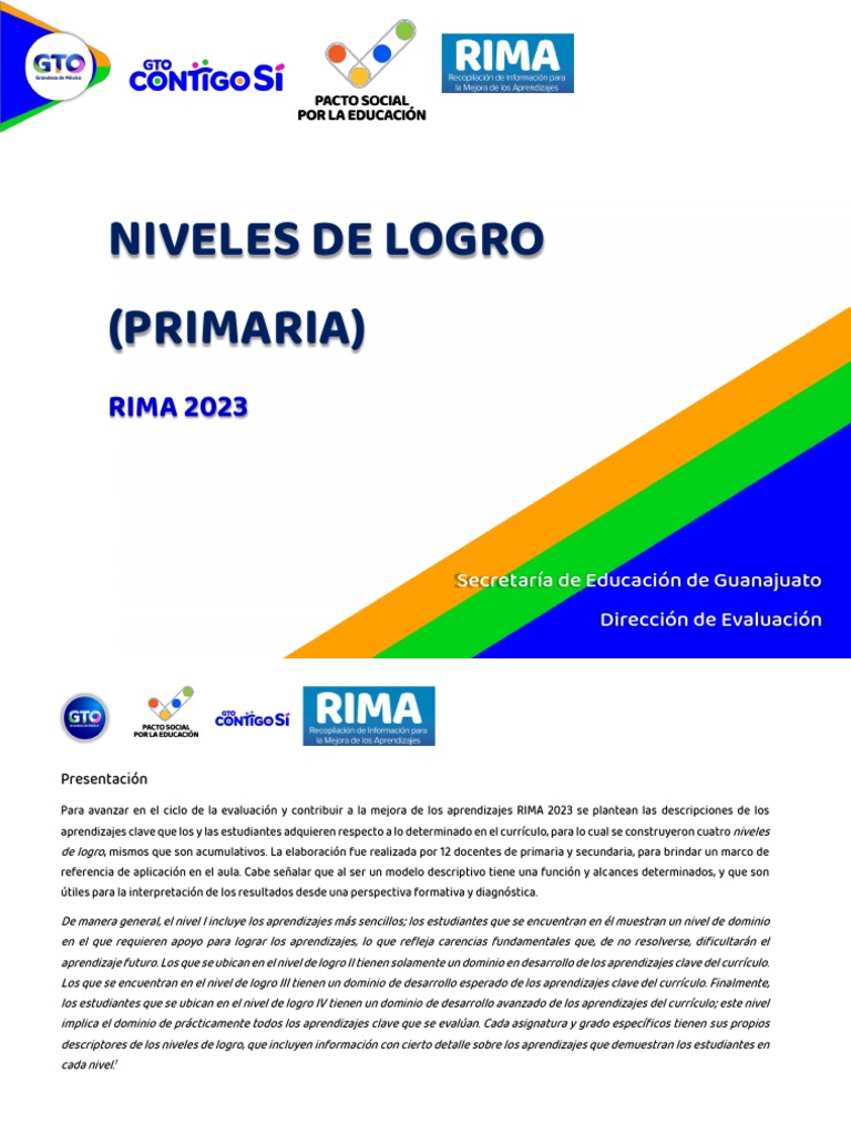 Niveles de Logro Primaria | PDF | Plan de estudios | División (Matemáticas)