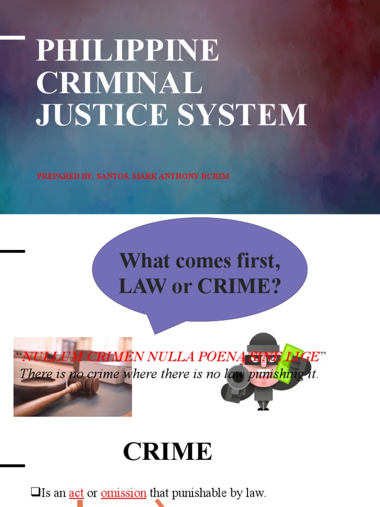 Philippine Criminal Justice System.. 1st Year Bscrim | PDF