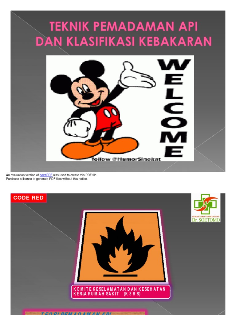 5 - Teknik Pemadaman API & Klasifikasi Kebakaran | PDF