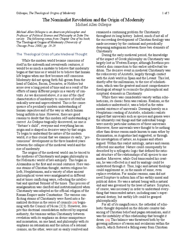 18-Gillespie, Theological Origins of Modernity (Abridged) | PDF ... 18-Gillespie, Theological Origins of Modernity (Abridged) | PDF ...