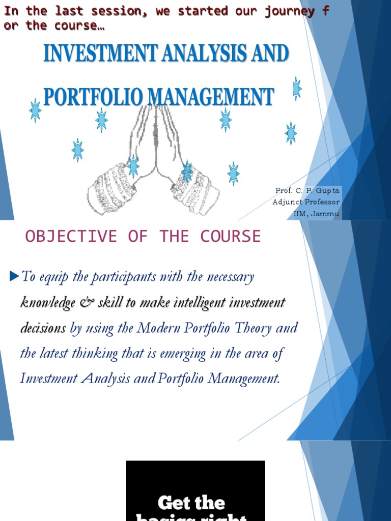 Investment Analysis & Portfolio Management Course | PDF | Capital Gain ...
