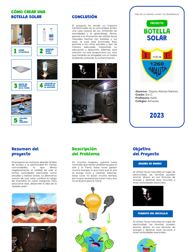 Proyecto de Botella Solar para Iluminación | PDF