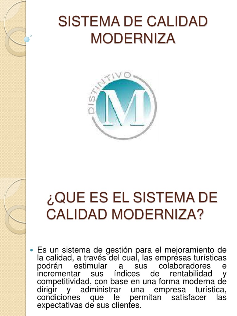 MODERNIZA | PDF | Calidad (comercial) | Turismo