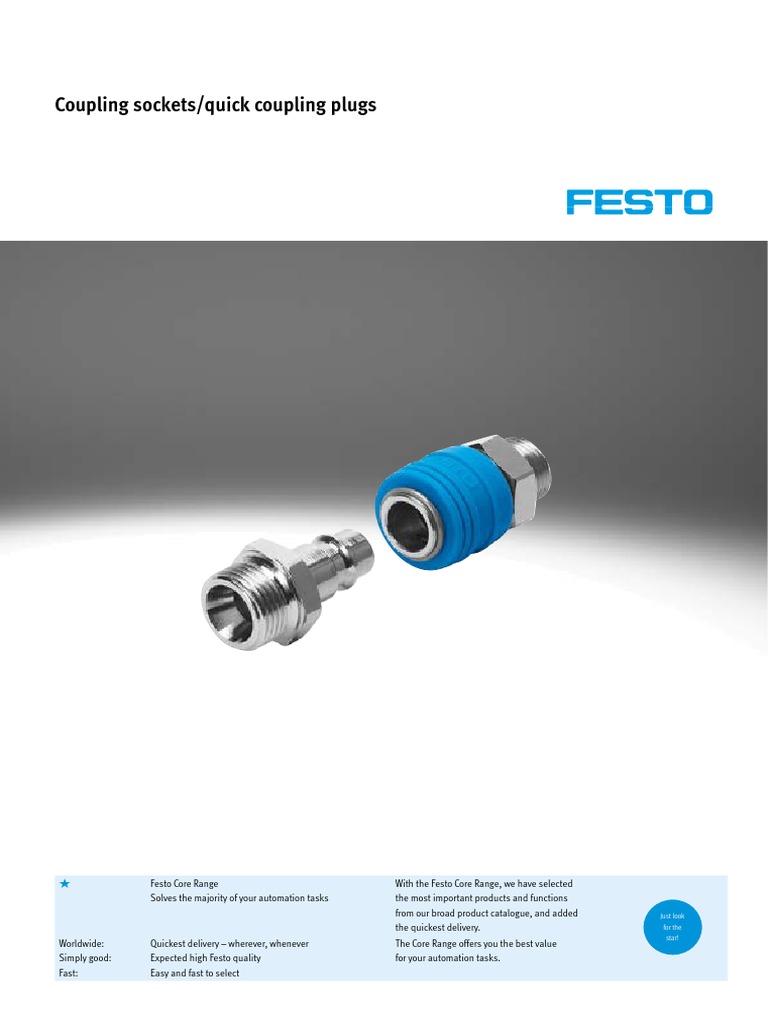Quick Coupling Festo WTH Safety | PDF | Electrical Connector | Ac Power ...
