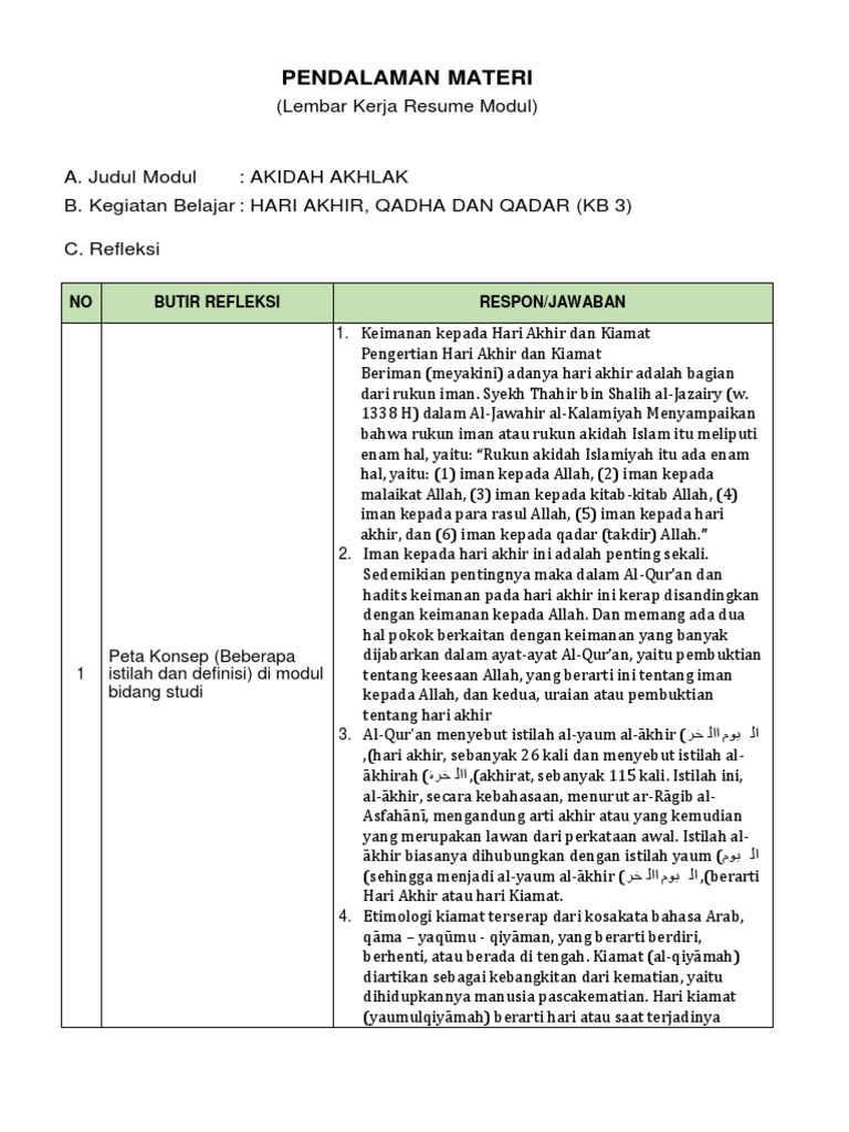 LK - Resume Modul 5 KB 3 Pendalaman Materi PPG 2021 | PDF