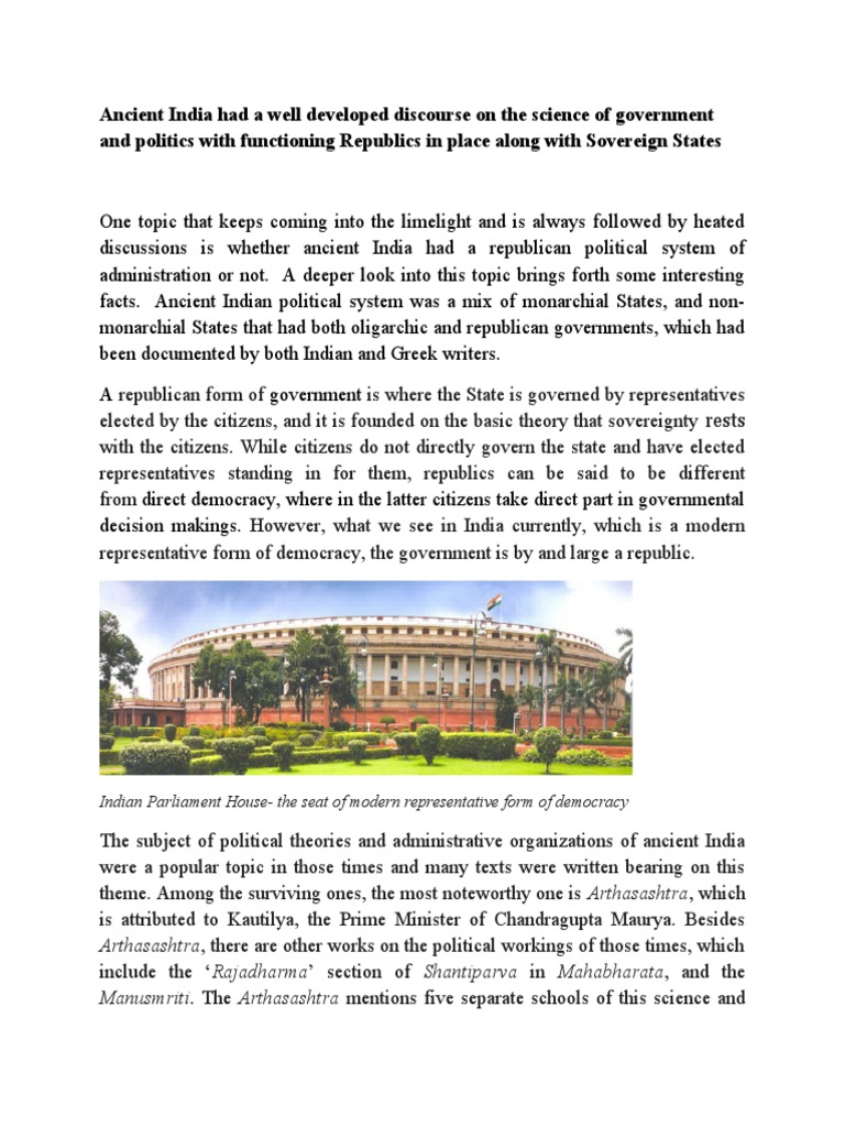 Ancient Indian Republics and Politics | PDF | Republic