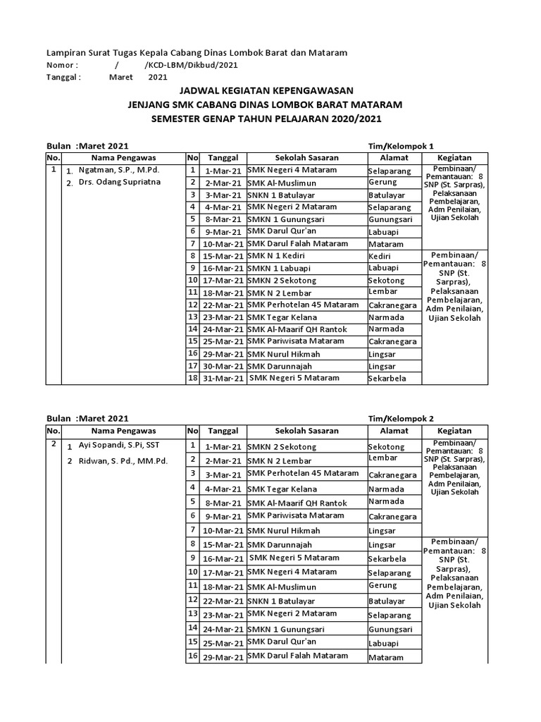 Jadwal SMK Nopember 2022 Ridwan | PDF