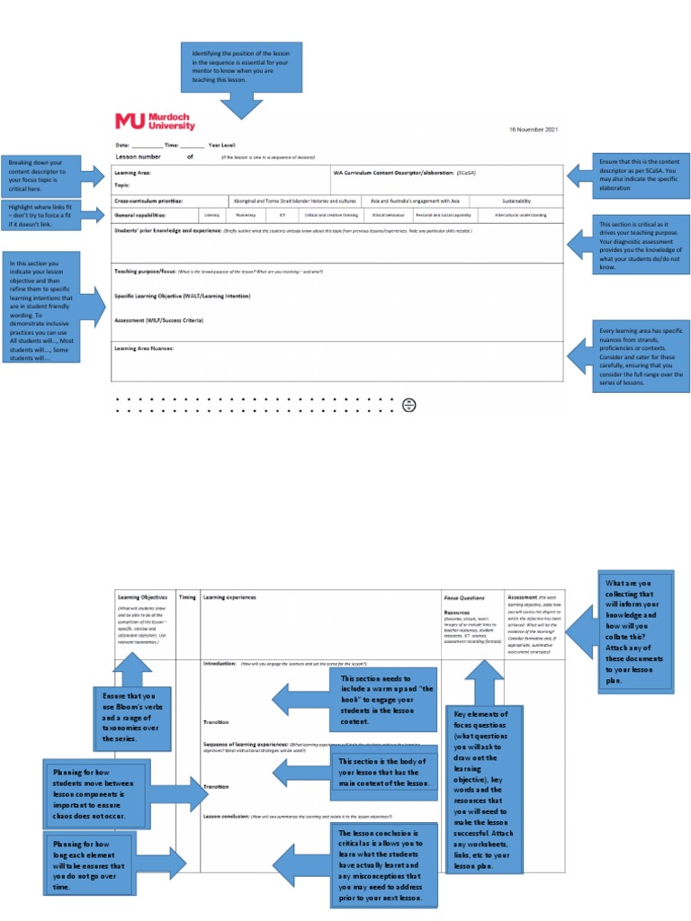 Annotated Lesson Plan Pdf Lesson Plan Learning 
