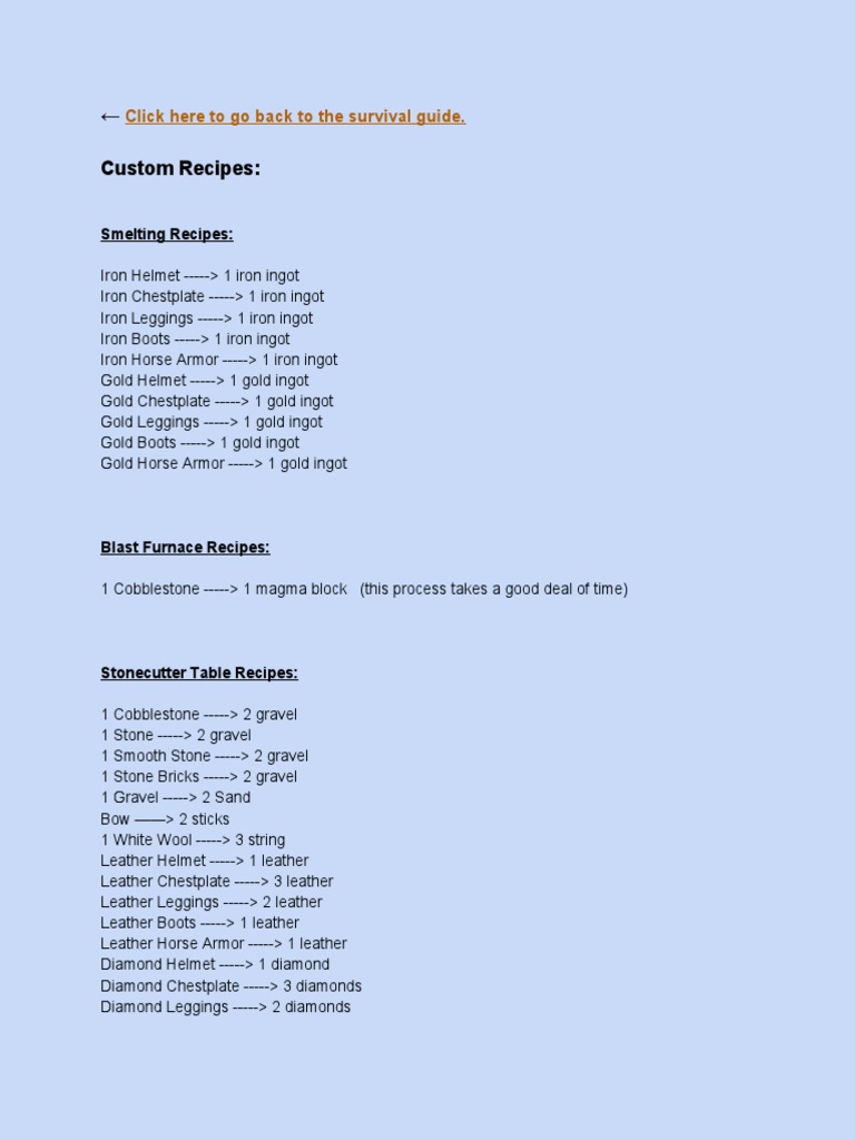 The Abyss Custom Recipes Pdf