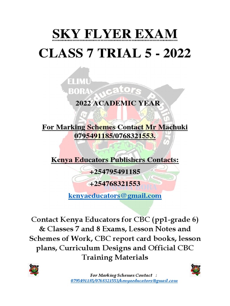 Class 7 Sky Flyer Exam 2022 | PDF | Soil | Water