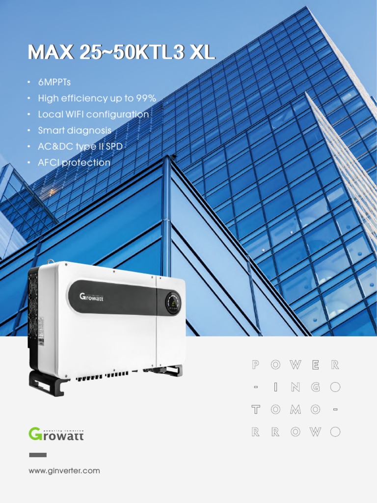 Growatt MAX 25 - 50KTL3 XL | PDF