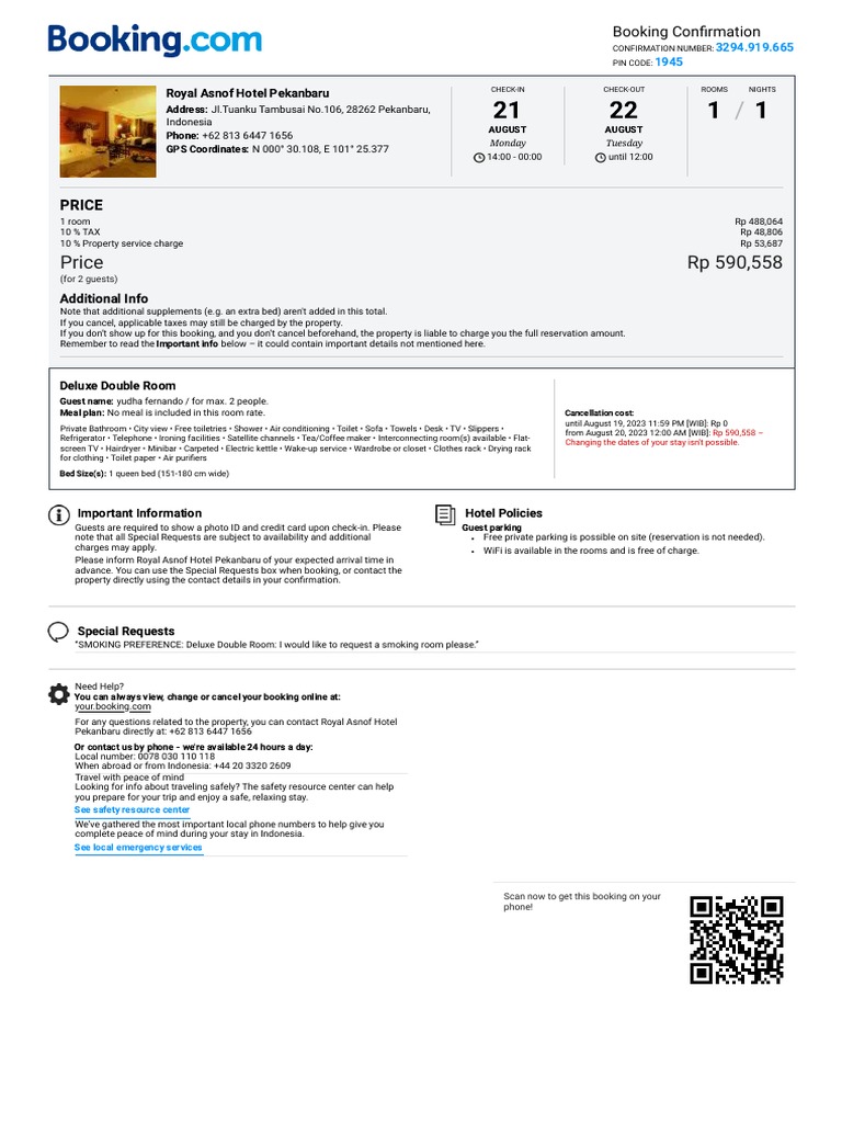 Booking Confirmation | PDF