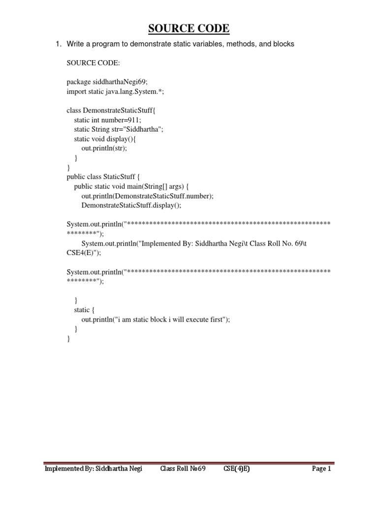 Java Lab Manual | PDF