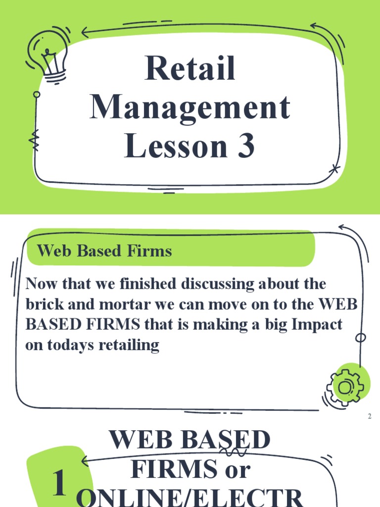 Retail Management Lesson 3 | PDF | E Commerce | Retail