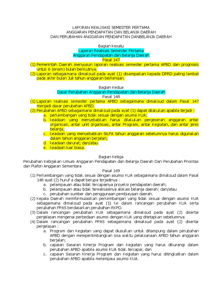 Laporan Realisasi APBD Semester I 2023 | PDF | Pengelolaan Keuangan & Uang