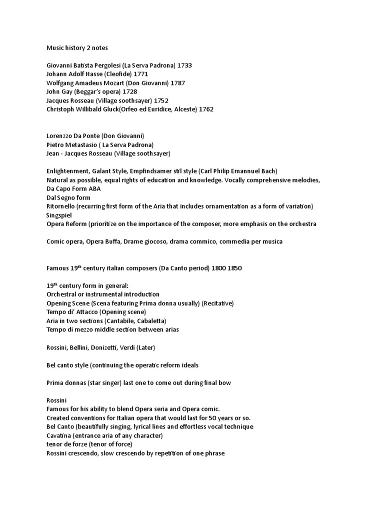 Giovanni Batista Pergolesi | PDF | Concerto | Opera