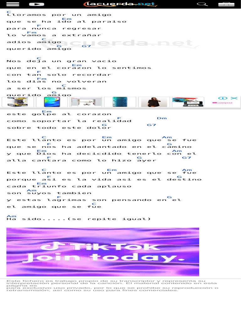 El Amigo Que Se Fue Intocable Acordes Pdf