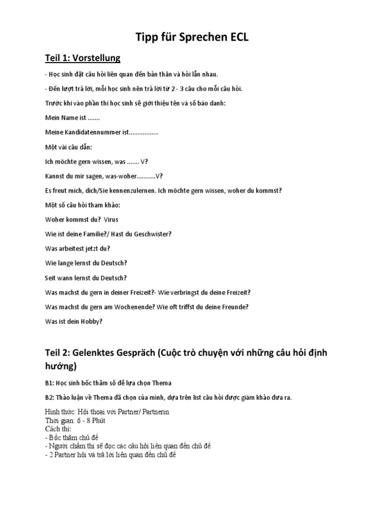 Tipp Für Sprechen ECL | PDF