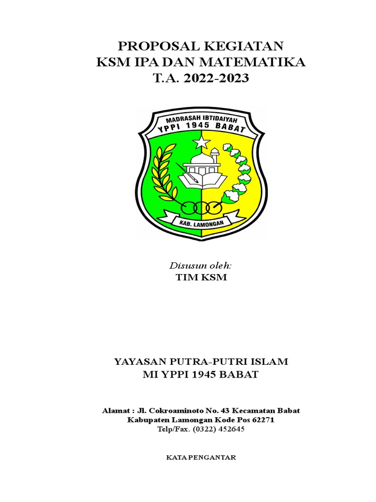 Proposal KSM IPA DAN MTK | PDF