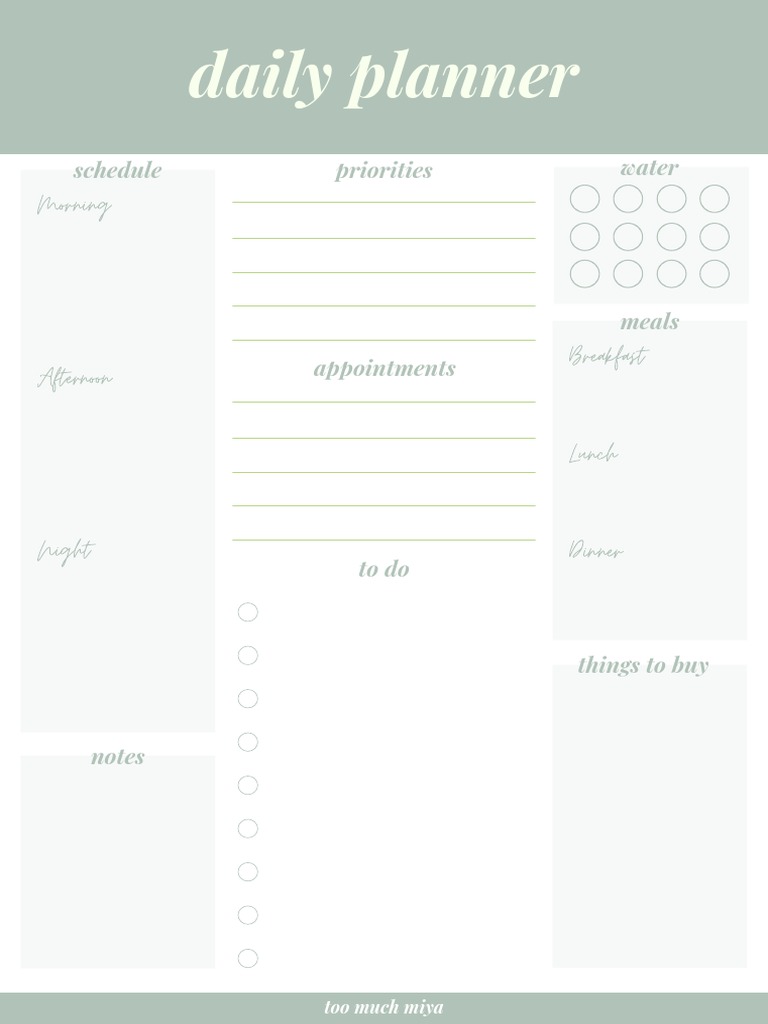 Ultimate Daily Planner | PDF