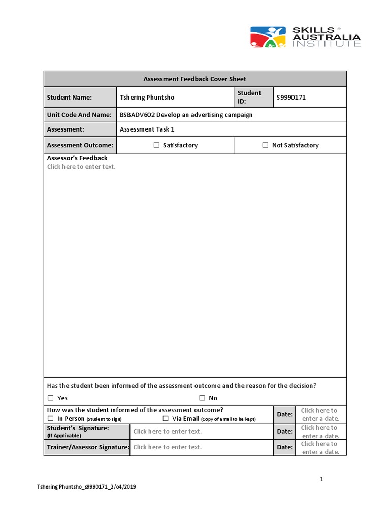BSBADV602 _ Assessment Task 1_Ramin_ | PDF