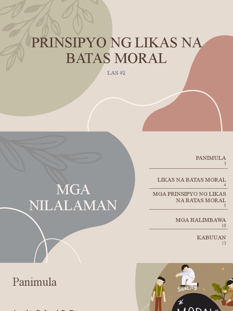 Prinsipyo NG Likas Na Batas Moral | PDF