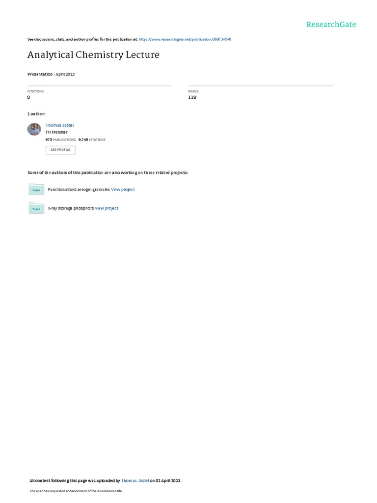 Analy Tisch e Chemie Englisch | PDF | Ph | Acid