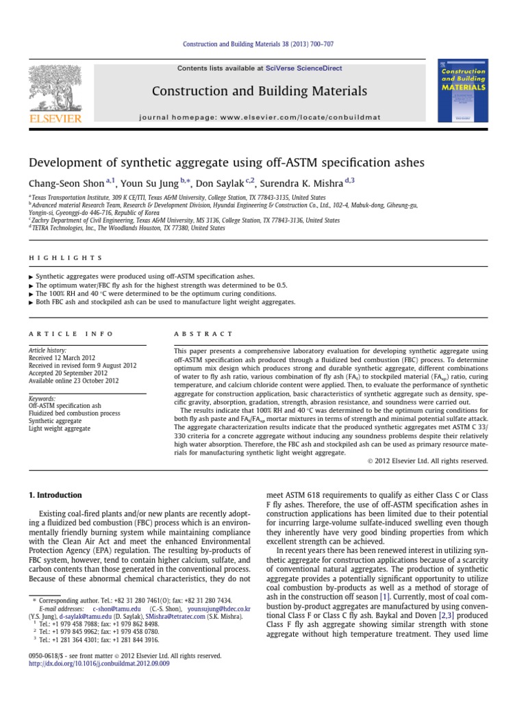01 - Development of Synthetic Aggregate Using off-ASTM Specification ...