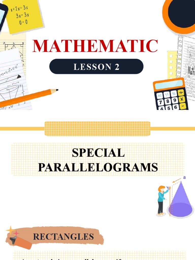 GRADE 9 3RD QUARTER SPECIAL PARALLELOGRAMS | PDF