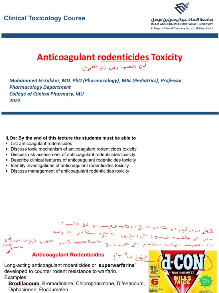 Anticoagulant Rodenticides | PDF | Coagulation | Medical Treatments