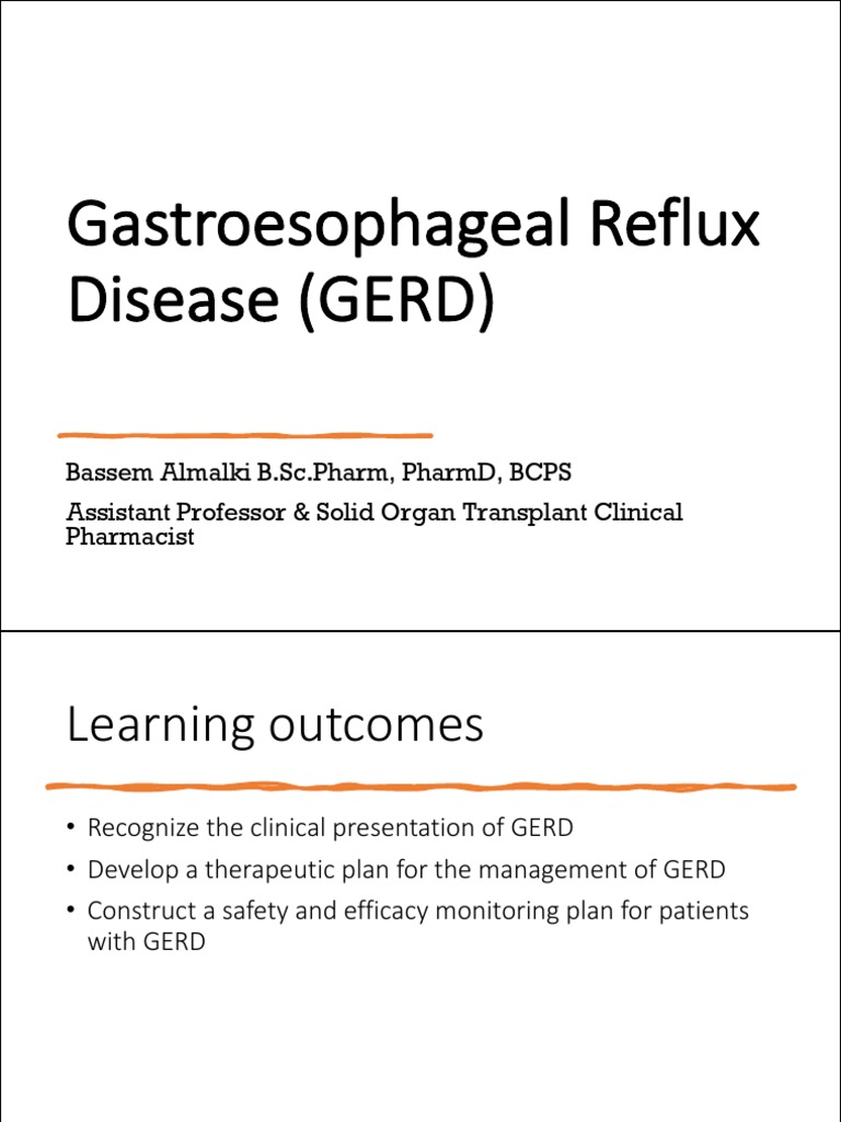 Gerd | PDF | Gastroesophageal Reflux Disease | Esophagus