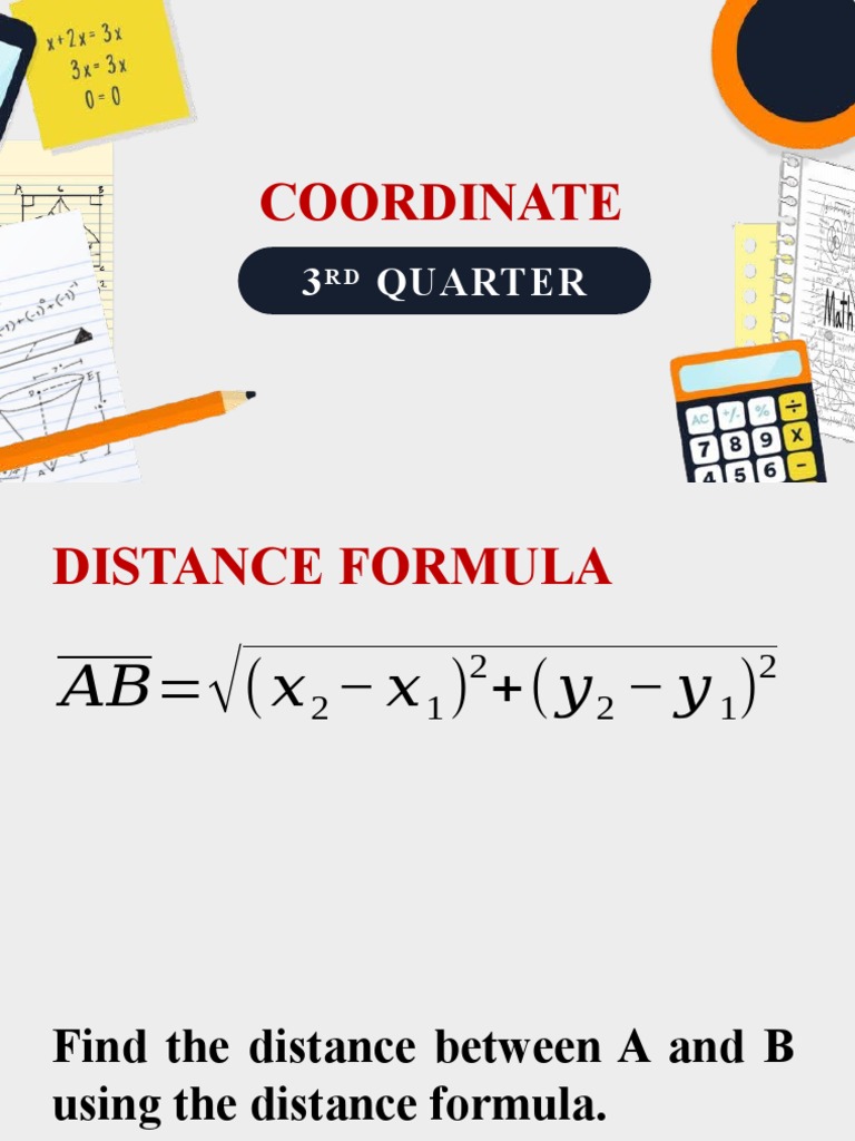 Grade 10 Distance Formula | PDF