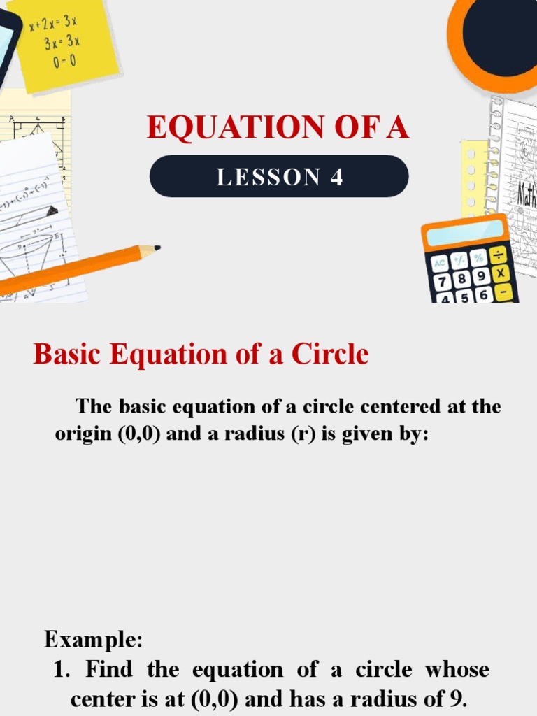 Circle Equation Basics and Examples | PDF