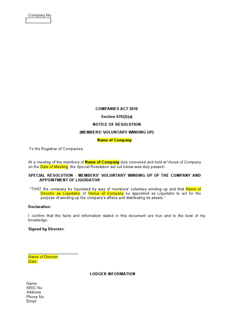 2020 Apr 8 Form s439 (2) (A) MVL | PDF