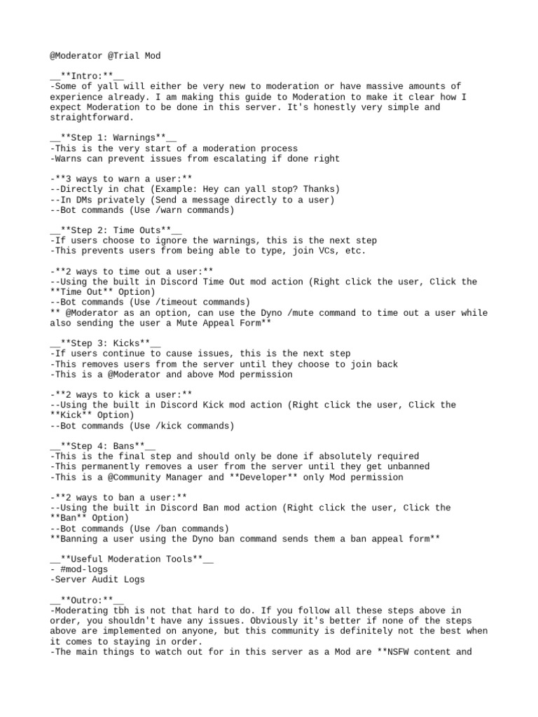 Moderation 101 | PDF | Computing | Cyberspace