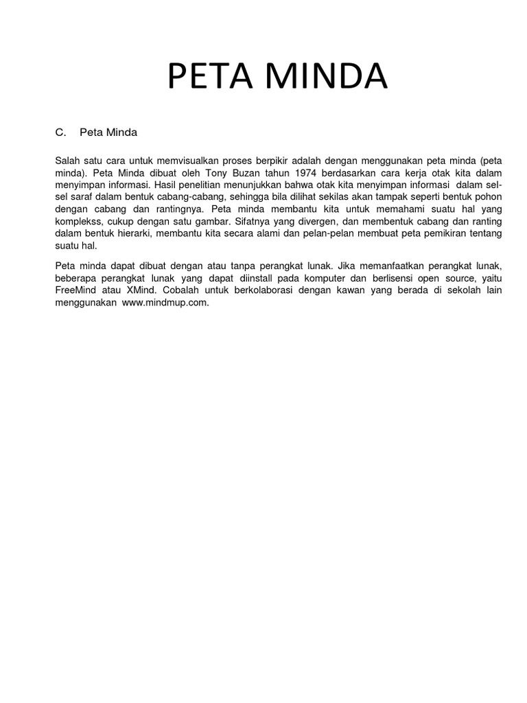 Visualisasi Proses Berpikir dengan Peta Minda | PDF