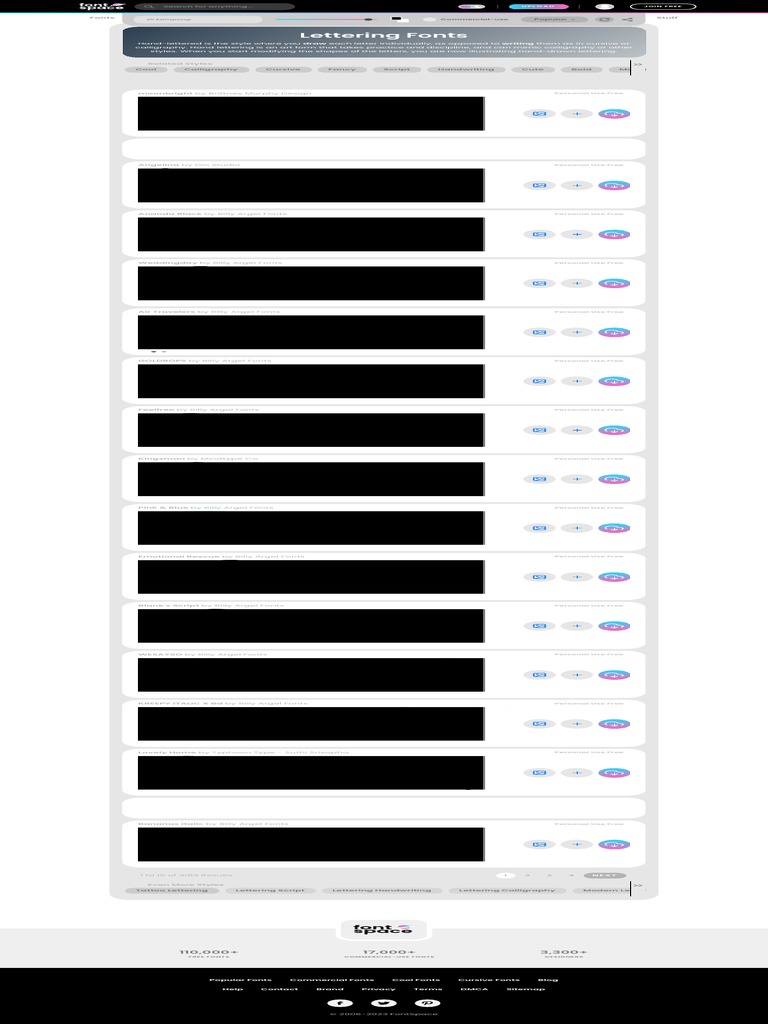 Lettering Fonts FontSpace | PDF | Calligraphy | Writing