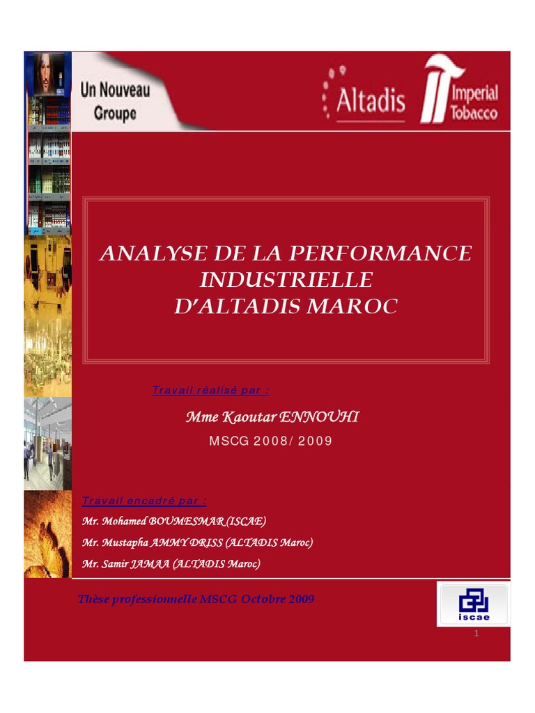 Analyse de La Performance Industrielle | PDF