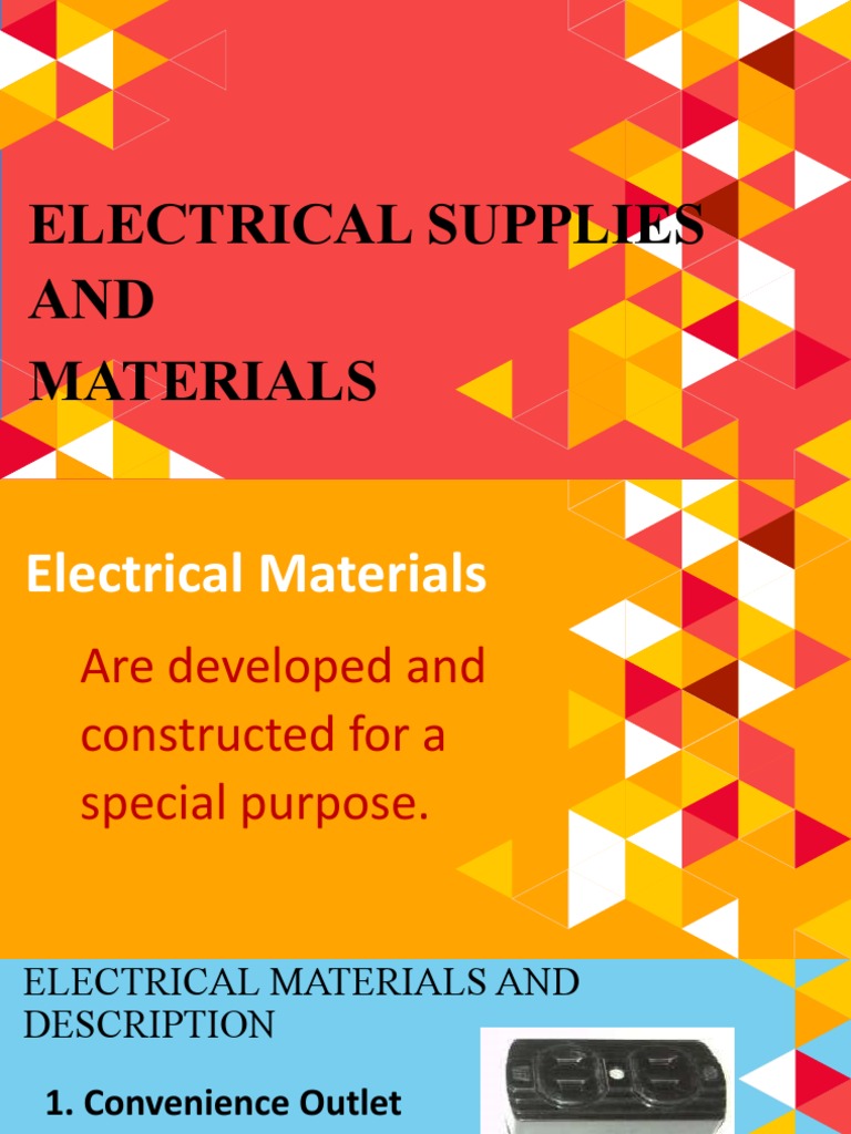 Lesson 2 - Electric Supplies & Materials | PDF
