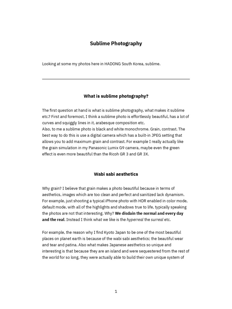 Sublime Photography 6 | PDF