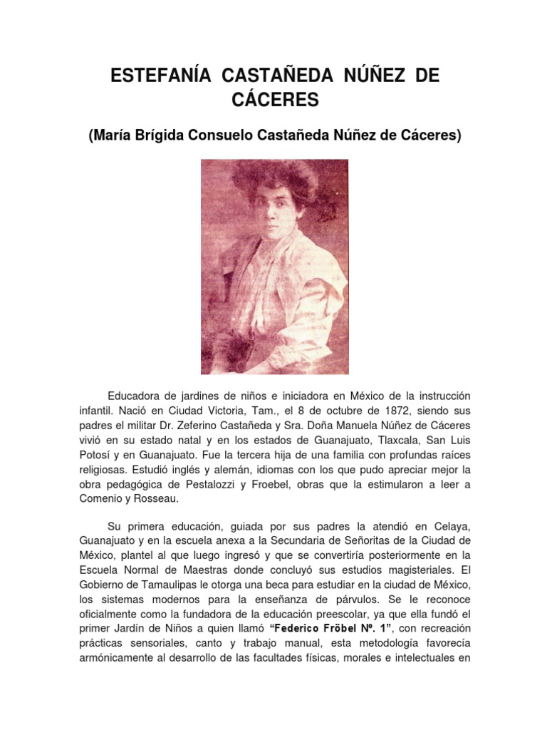 Estefanía Castañeda: Pionera Preescolar | PDF | Educación de la primera ...