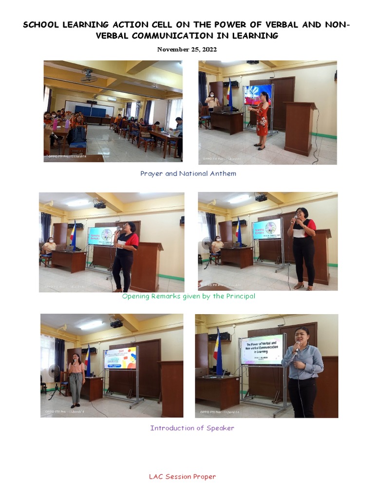 School Learning Action Cell On The Power of Verbal and Non Verbal Communication in Learning | PDF