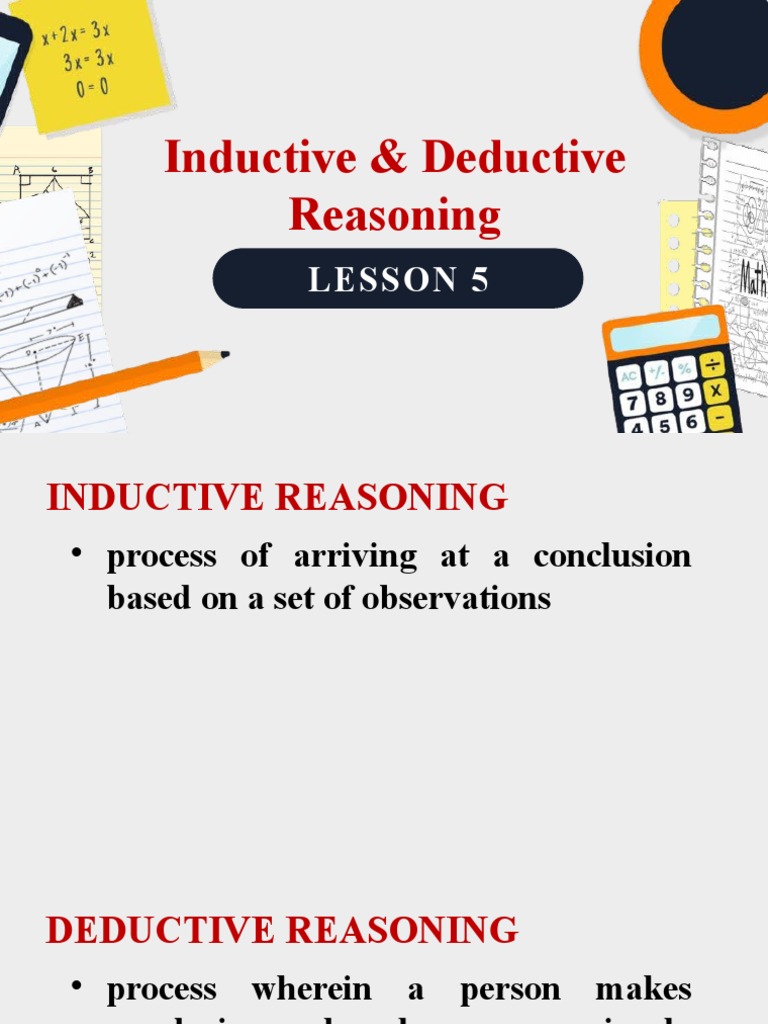 Grade 8 Inductive & Deductive Reasoning | PDF