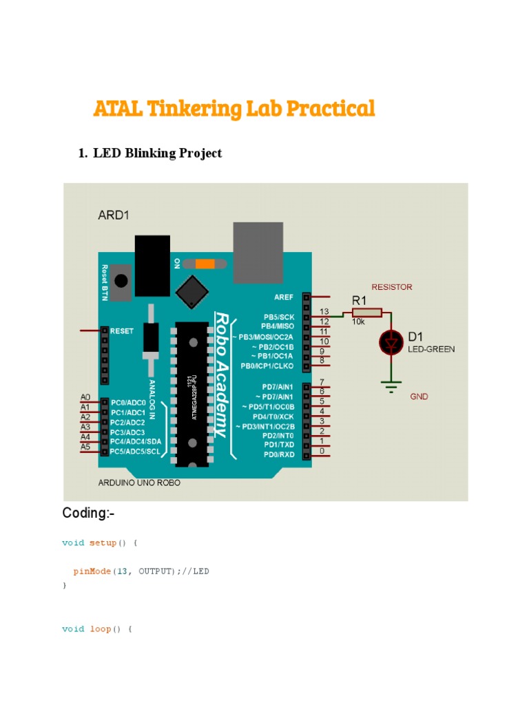 ATAL Tinkering Lab Projects Guide | PDF | Technology & Engineering