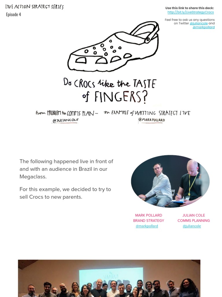 Live Action Strategy 4 - Crocs Example | PDF | Marketing | Human ...