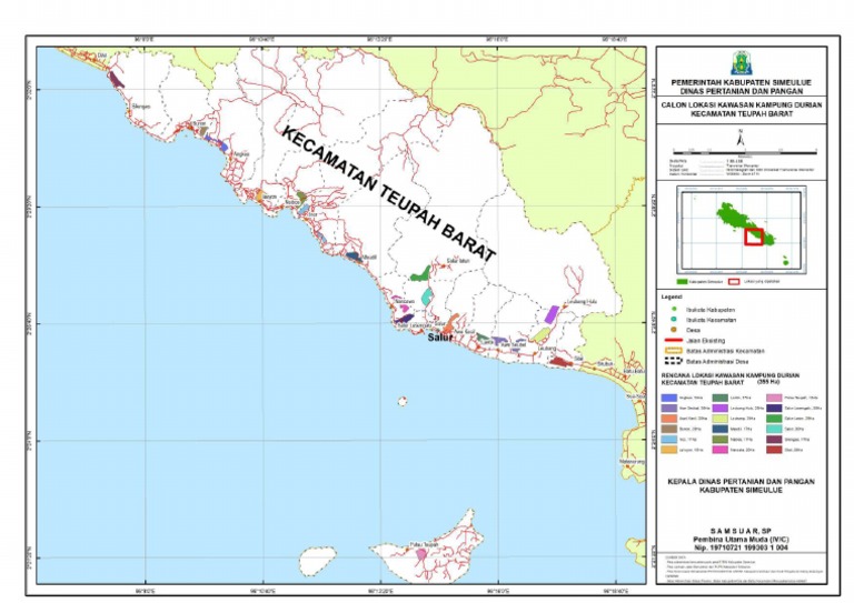 Peta Lokasi Kebun Durian | PDF