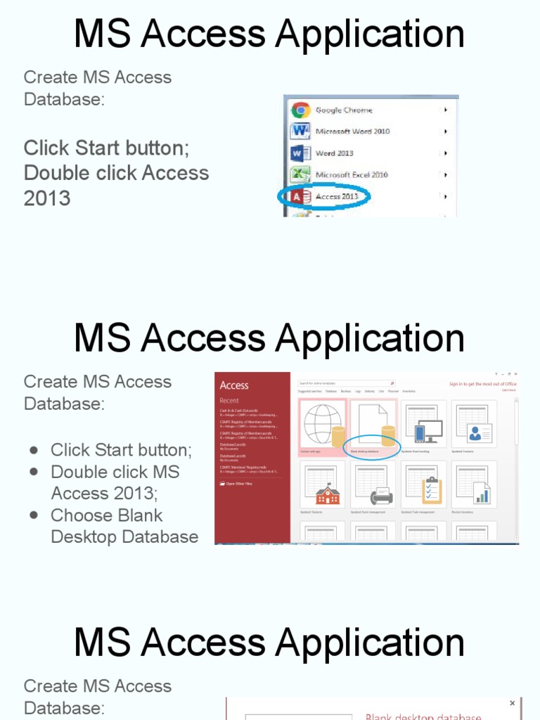 MS Access Application | PDF | Computers