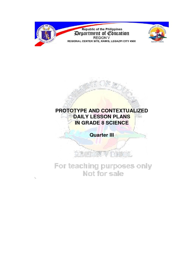 Science DLP Grade 8 Quarter 3 | PDF