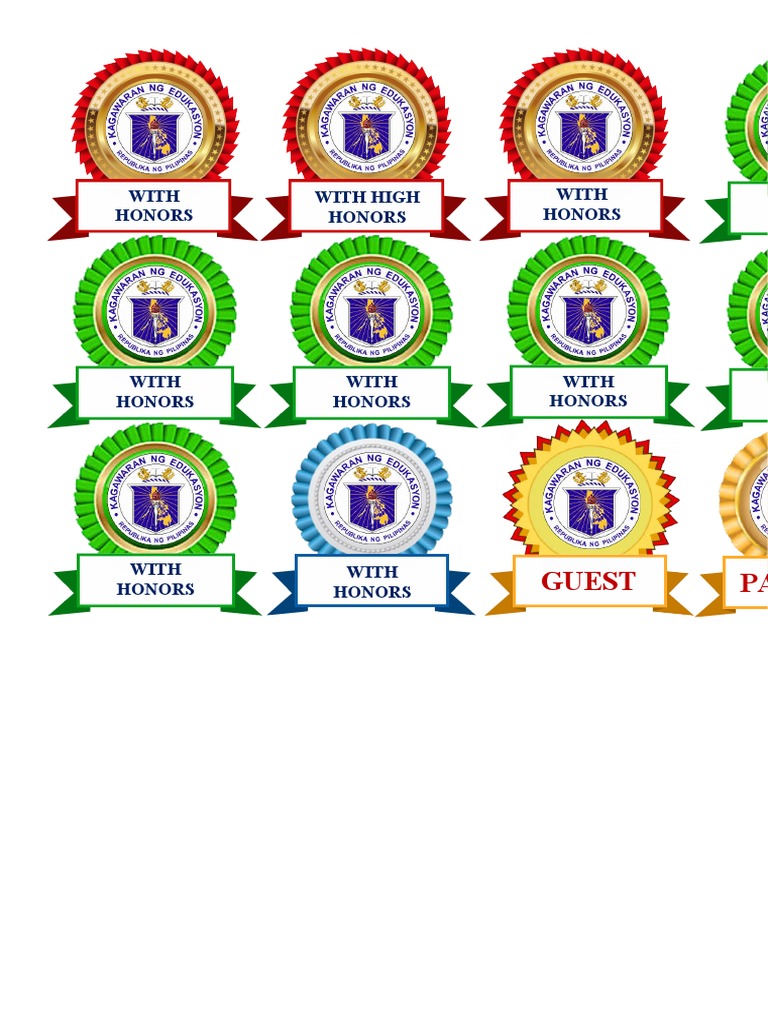 Editable Kindergarten Awards Ribbons | PDF