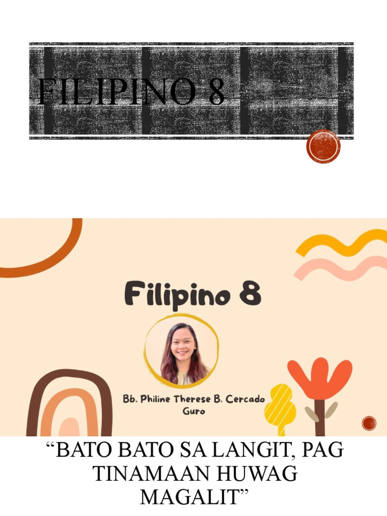 Filipino8 Q1 W1 | PDF